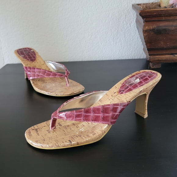 Rampage | Shoes | Y2k Vintage Rampage Croc Kitten Heel Sandals | Poshmark